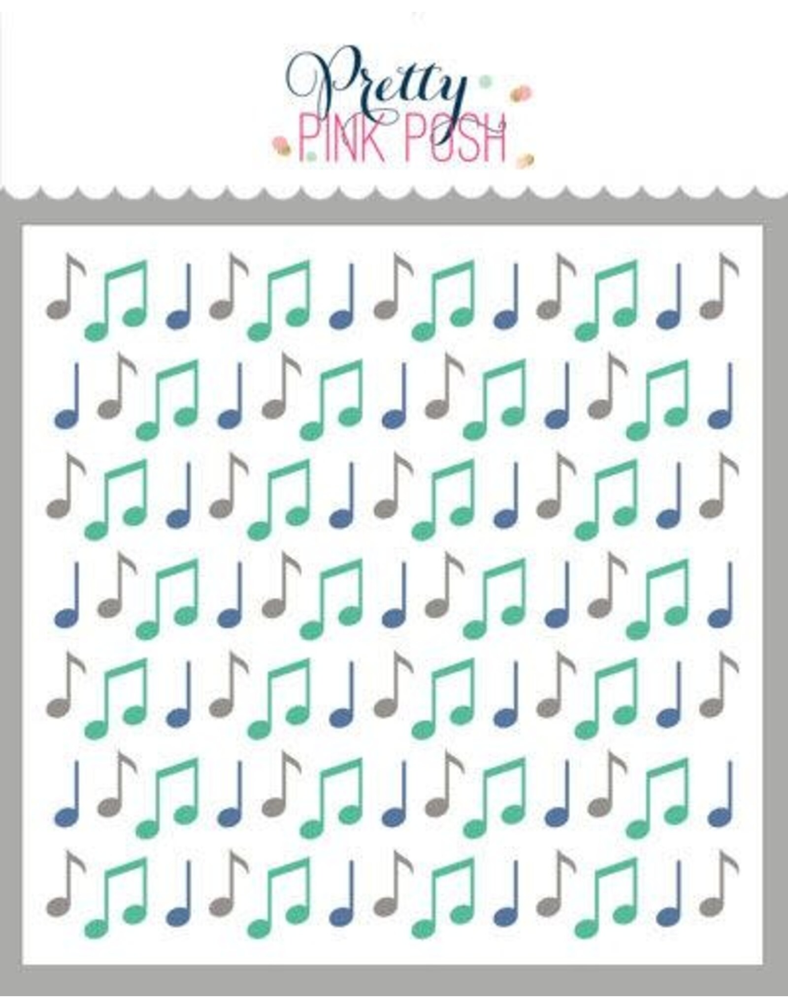 Pretty Pink Posh Layered Music Notes Stencil (3 Layer) - The Nic Nook