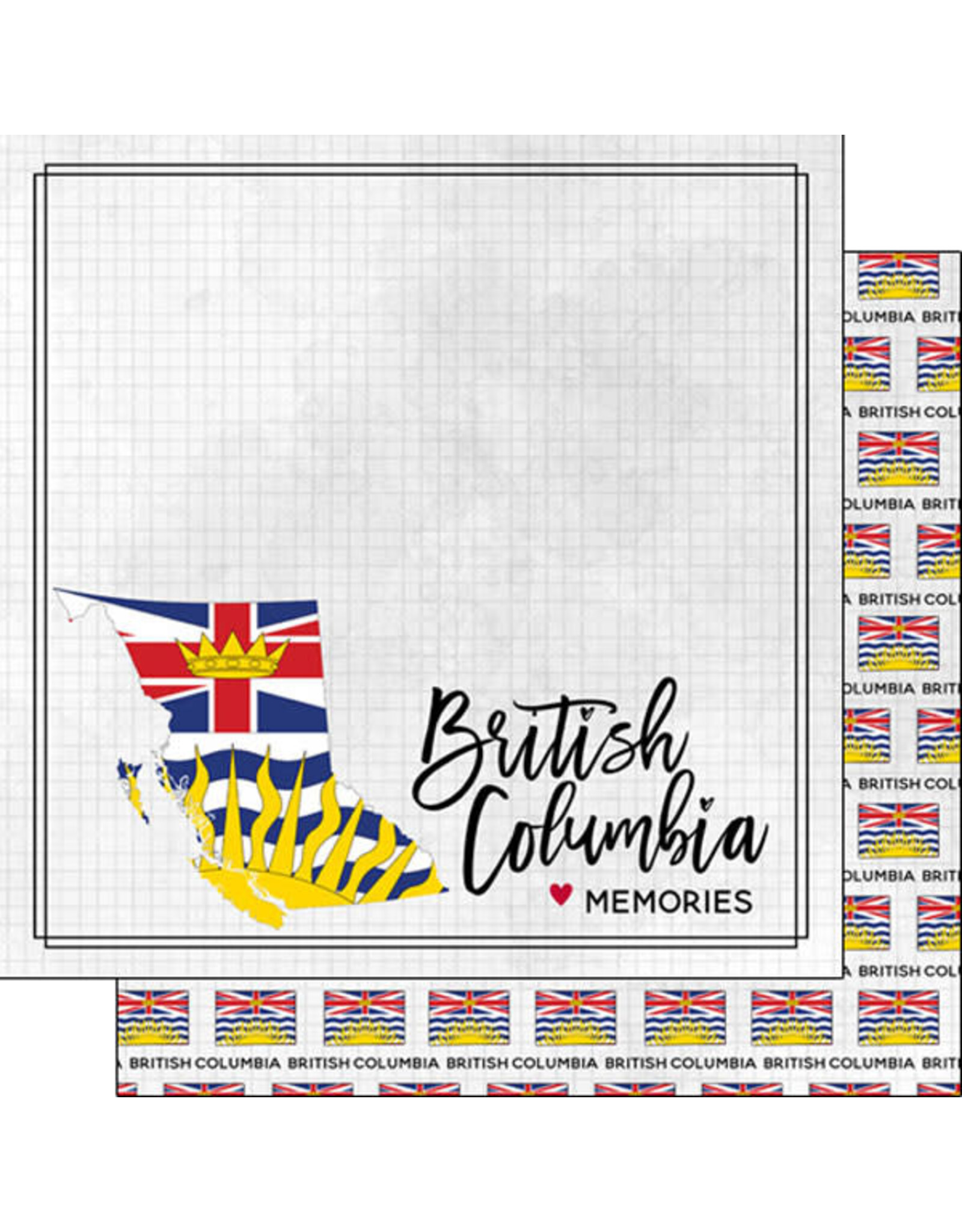 Scrapbook Customs/Stamping Station BC adventure flag paper - The Nic Nook