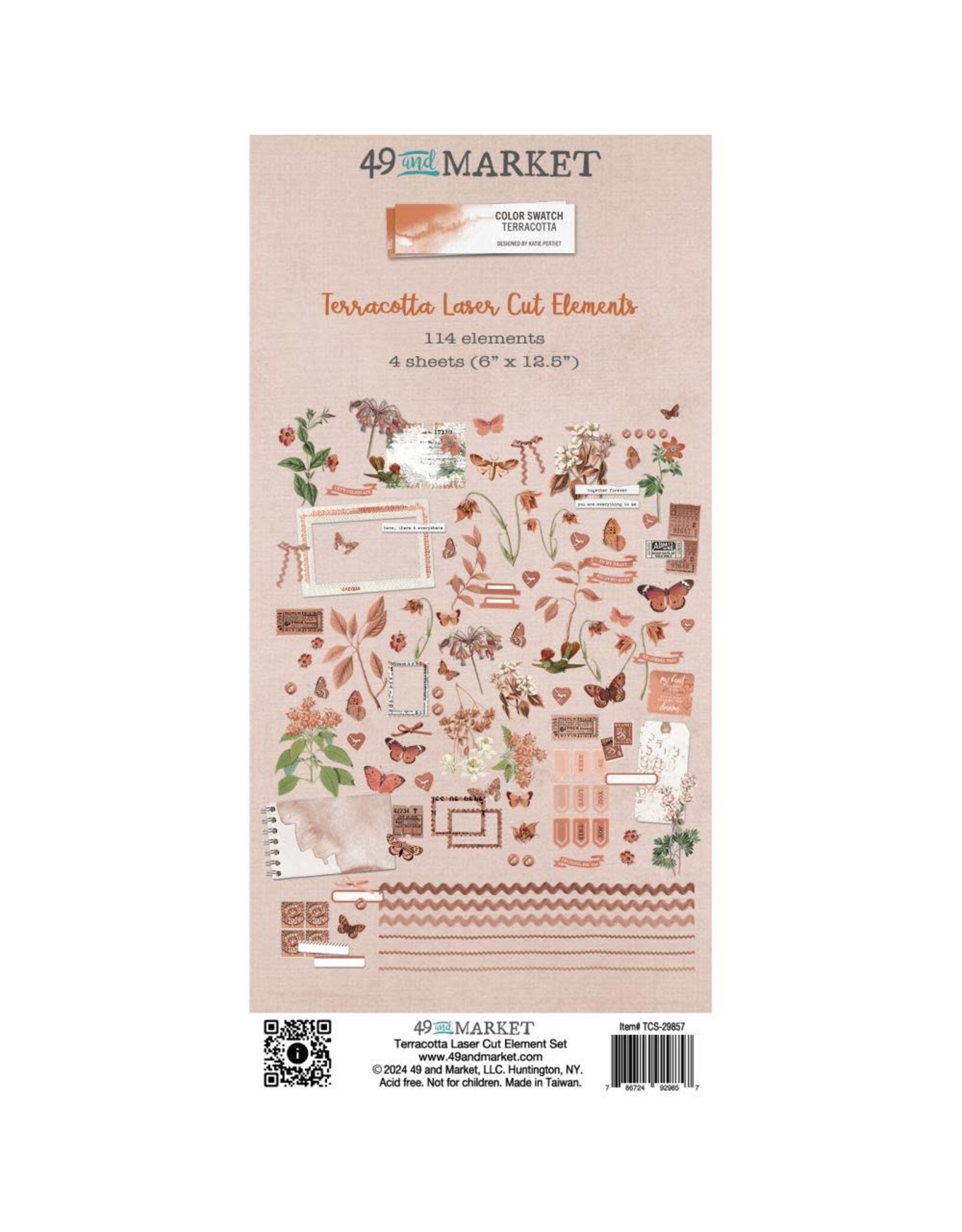 49 AND MARKET Color Swatch: Terracotta - Elements Cut Outs - The Nic Nook