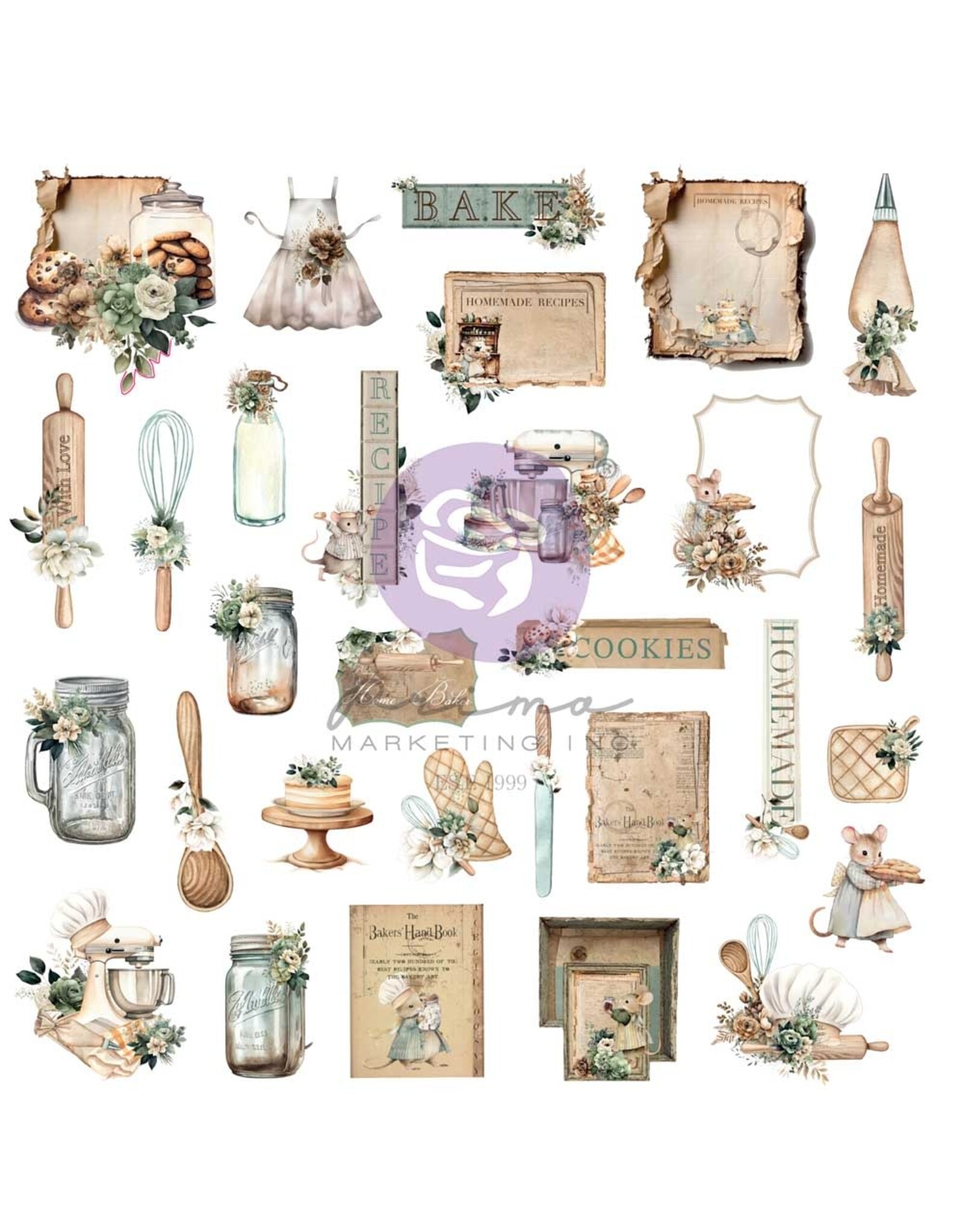 PRIMA MARKETING INC The Home Baker Collection Ephemera - The Baker's ...