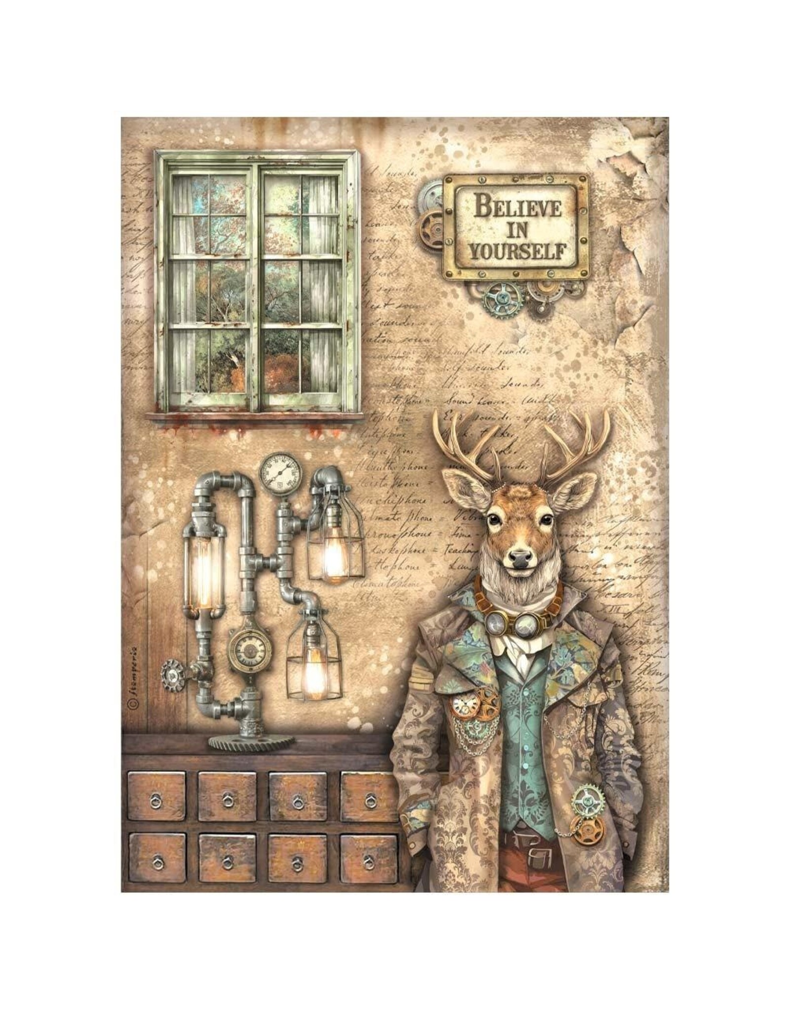 Stamperia Stamperia Alterego Rice Paper A4 6/PK - The Nic Nook