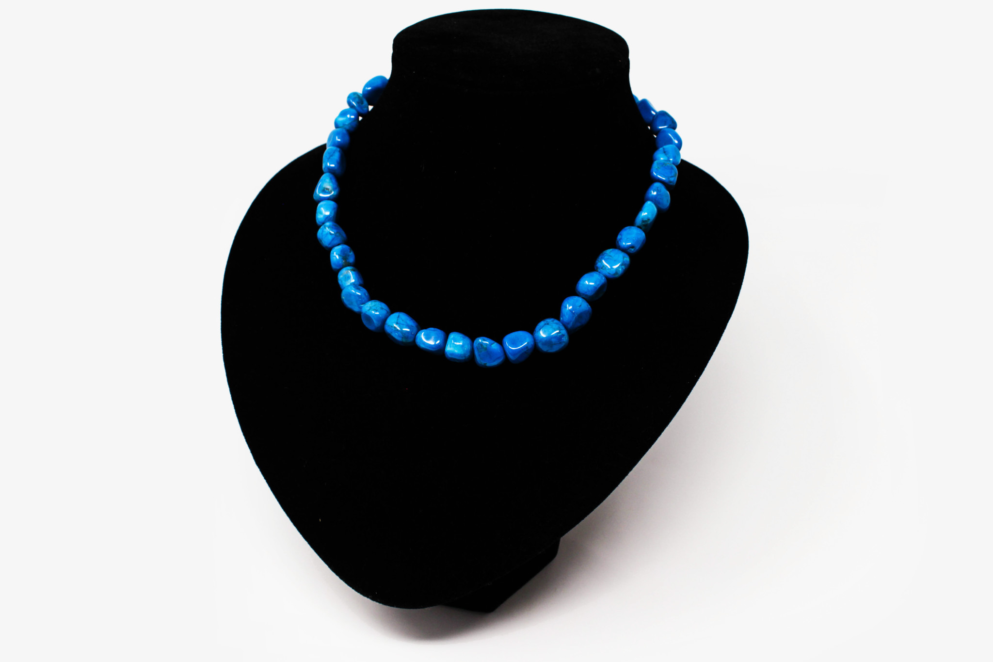 Blue Howlite Tumbled Necklace - The Crystal Ark