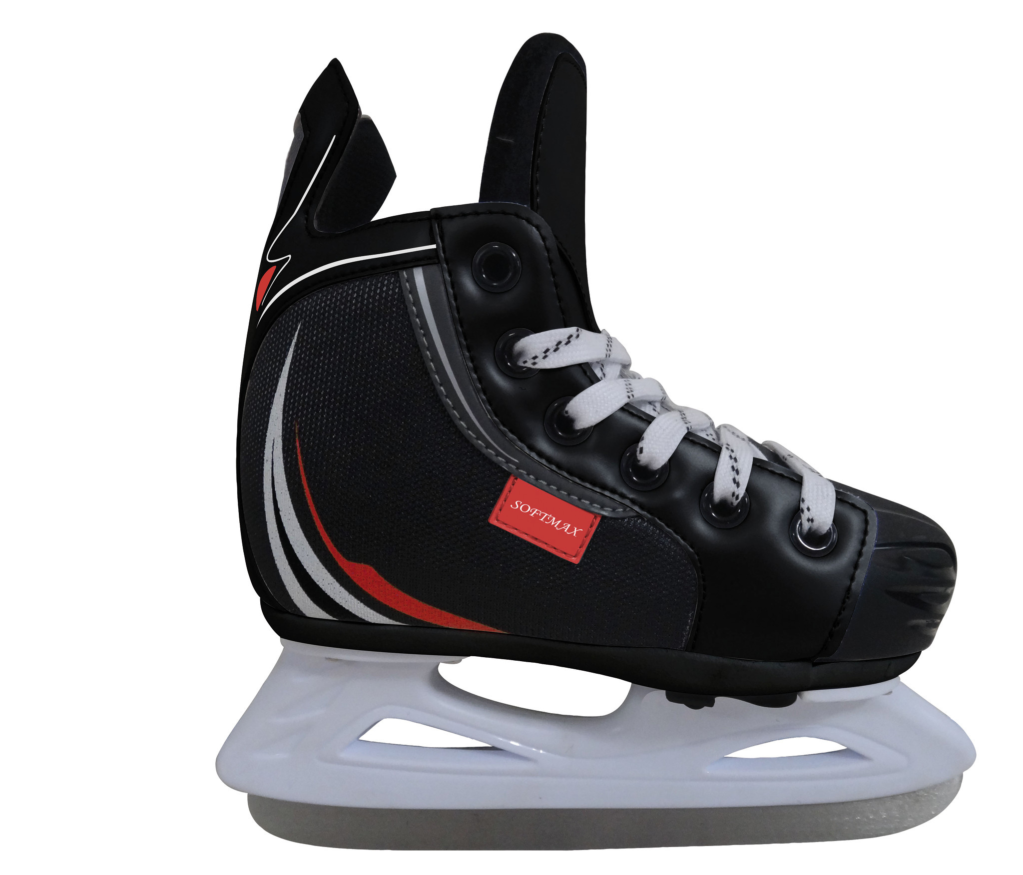 Patin hockey ajustable softmax noir et rouge - Sports aux Puces VéloGare