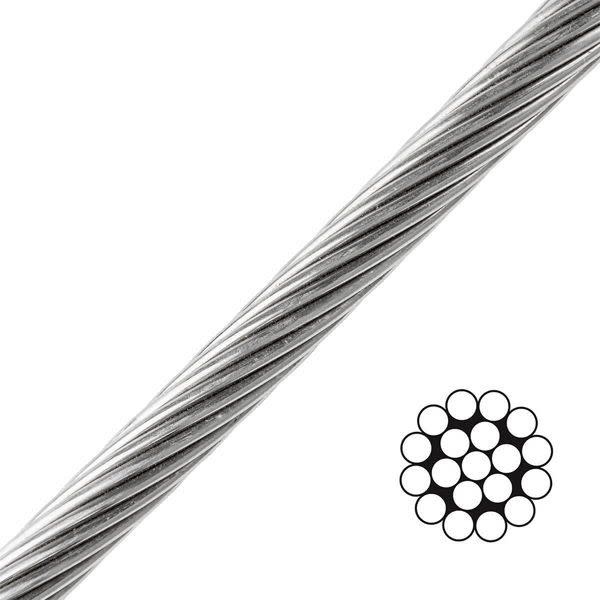 Rigging Wire 1x19 AISI 316 Stainless - Fogh Boat Supplies