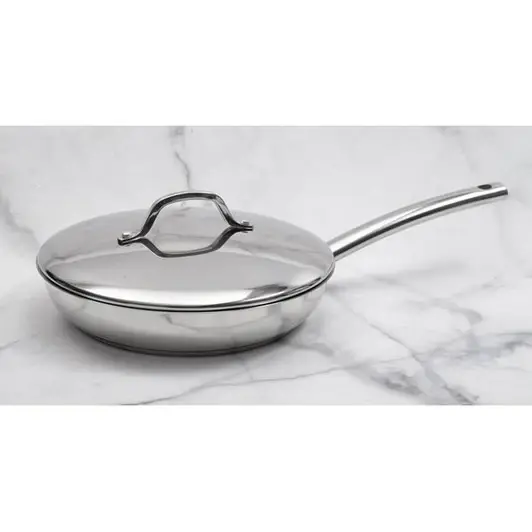 Sauteuse en inox 28 cm avec couvercle Vigano - Boutique Chapman