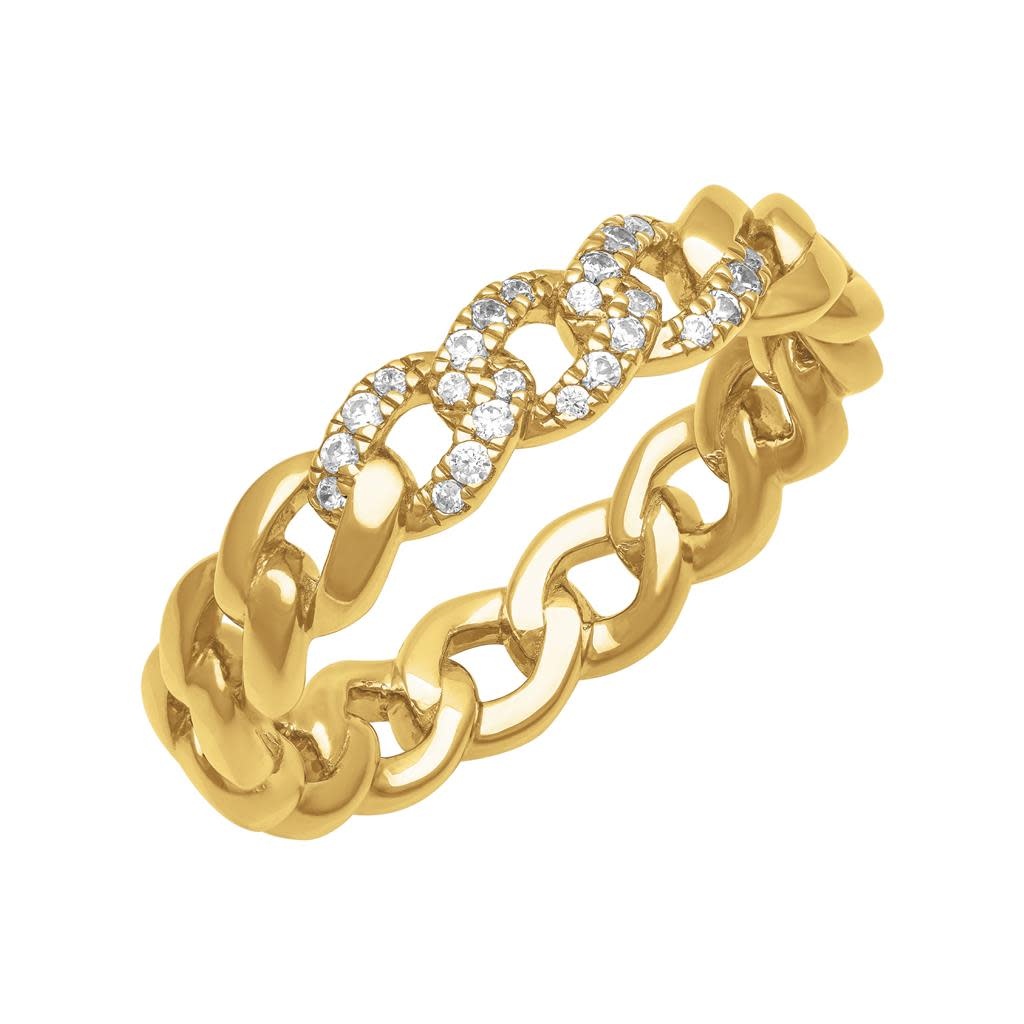 Diamond Curb Link Ring - Safian & Rudolph Jewelers