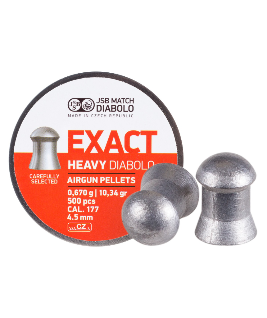 JSB Diabolo Exact Heavy .177 Cal, 10.34 Grains, Domed, 500ct - New ...