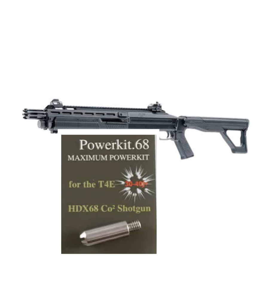 .68 Cal | 16 Rd | T4E HDX Paint / Pepperball Pump Action Shotgun w ...