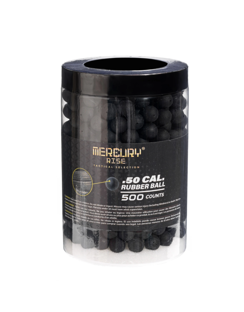 .50 cal. Mercury Rise Self Defense TPE Rubber Ball Ammo for Training ...