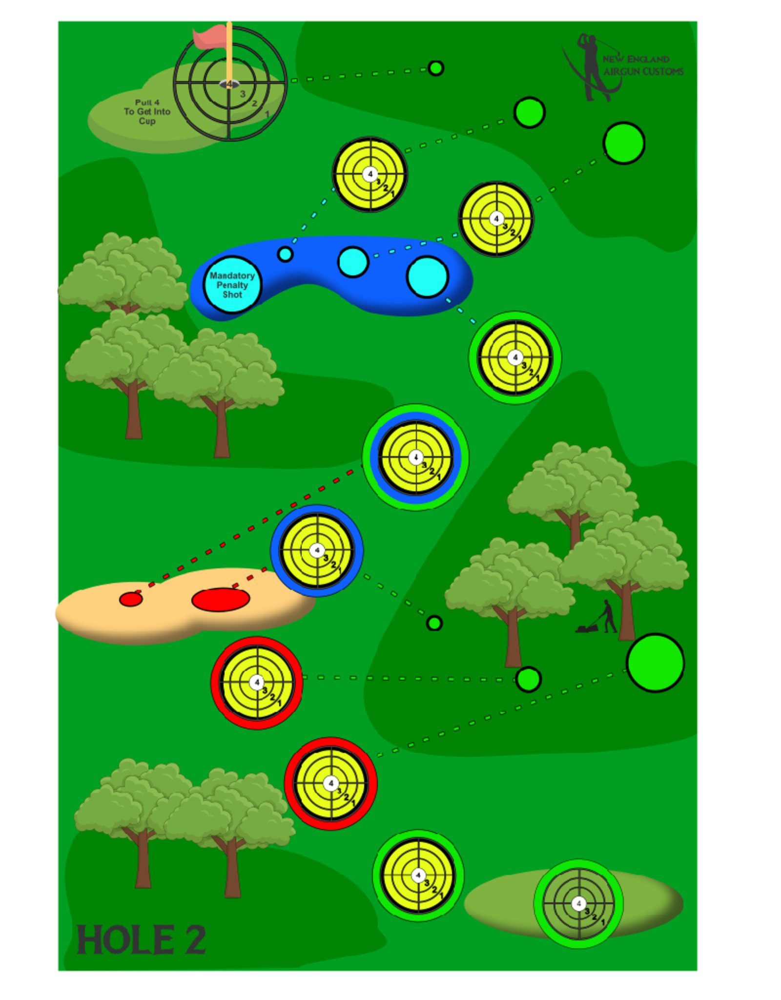 9 Hole Golf Target Pack | Shoot em’ Up | 9 targets - New England Airgun Inc