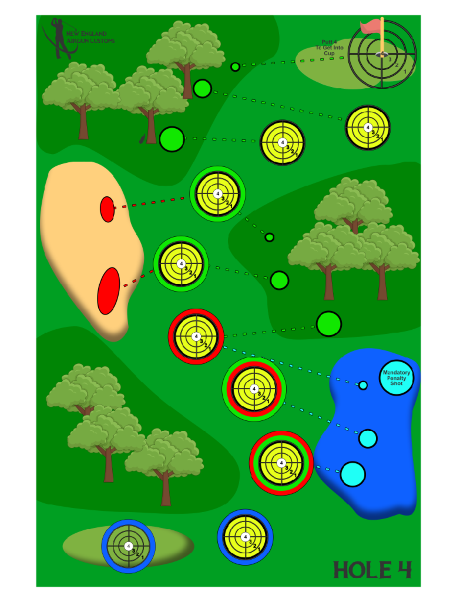 9 Hole Golf Target Pack | Shoot em’ Up | 9 targets - New England Airgun Inc