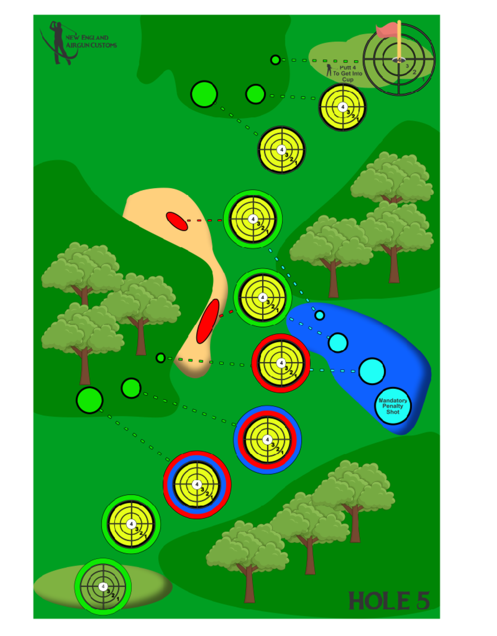 9 Hole Golf Target Pack | Shoot em’ Up | 9 targets - New England Airgun Inc