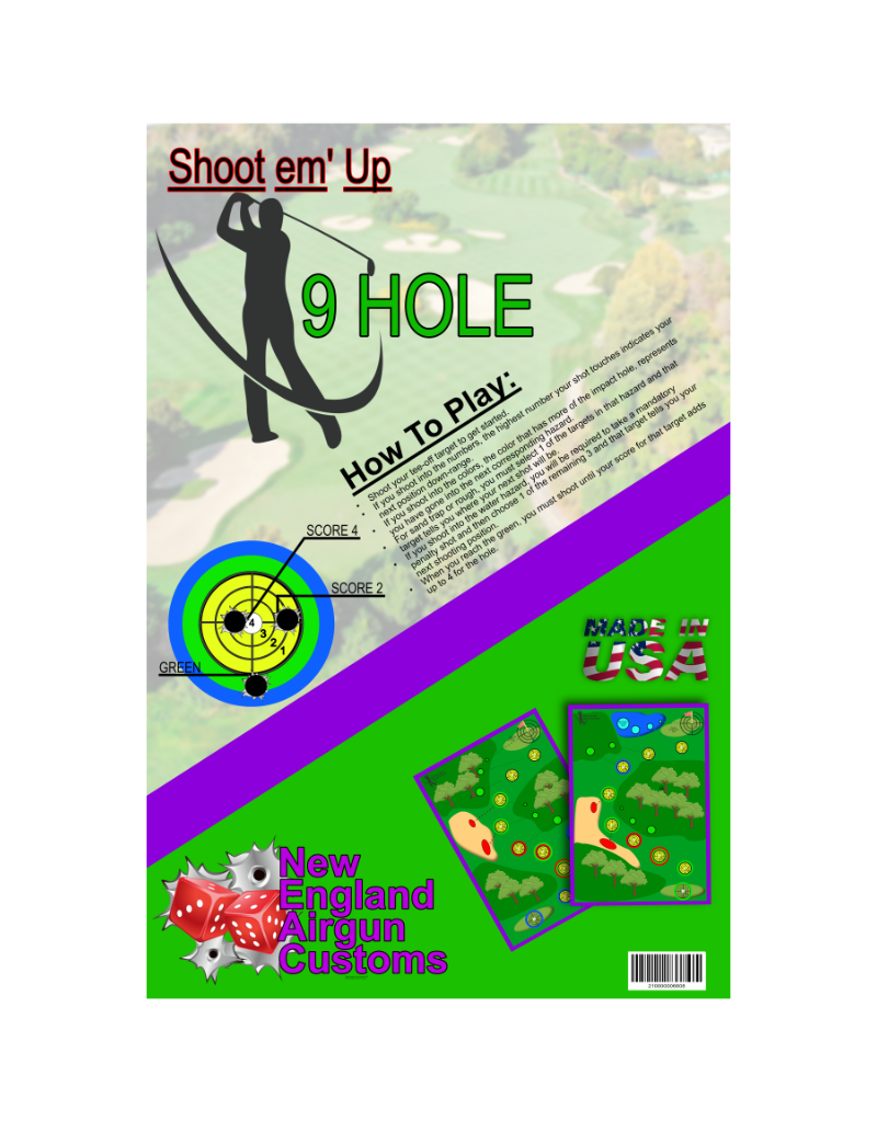 9 Hole Golf Target Pack | Shoot em’ Up | 9 targets - New England Airgun Inc