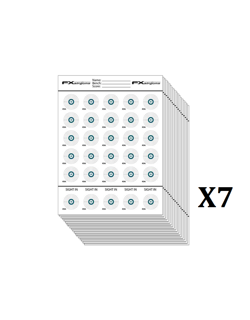 FX Benchrest Target x7 Pack - New England Airgun Inc