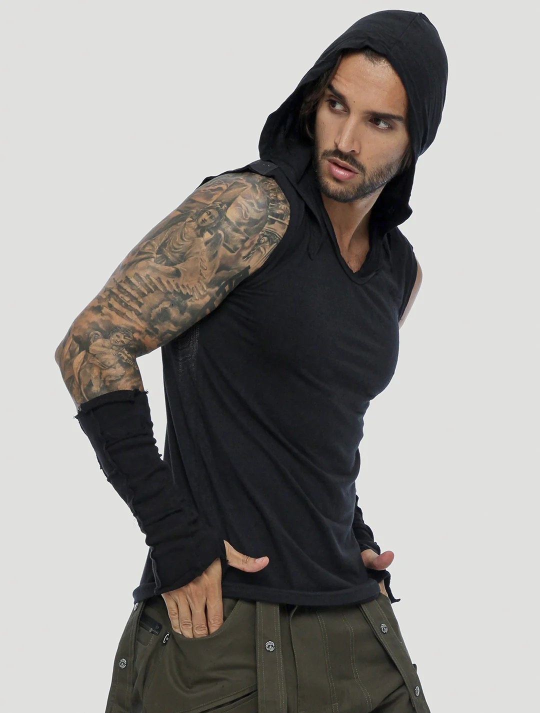 Psylo-Tiger Sleeveless Hoodie - Ceiba