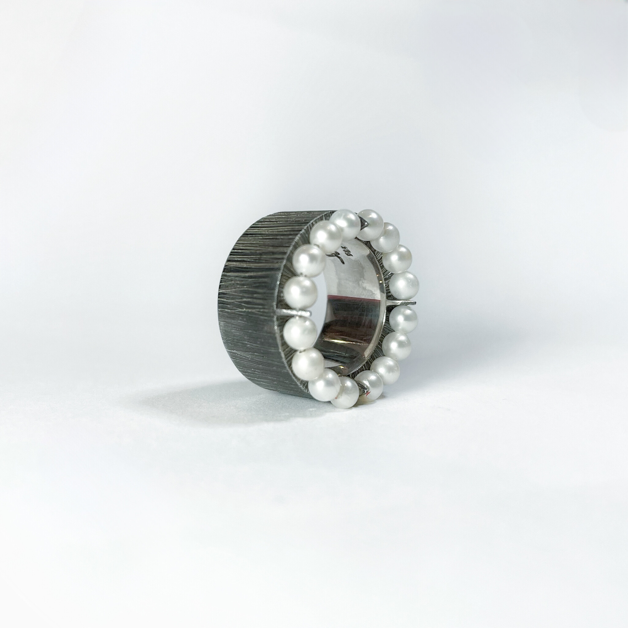 Mariella Pilato-925 Sterling Silver Crown of Pearls Ring - Ceiba