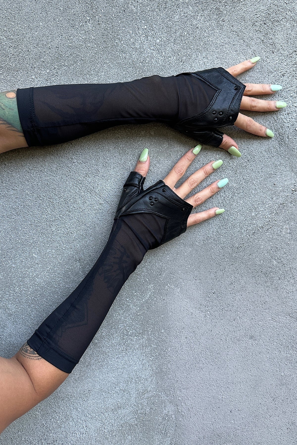 Five & Diamond-Arbalest Gloves Mesh & Leather - Ceiba