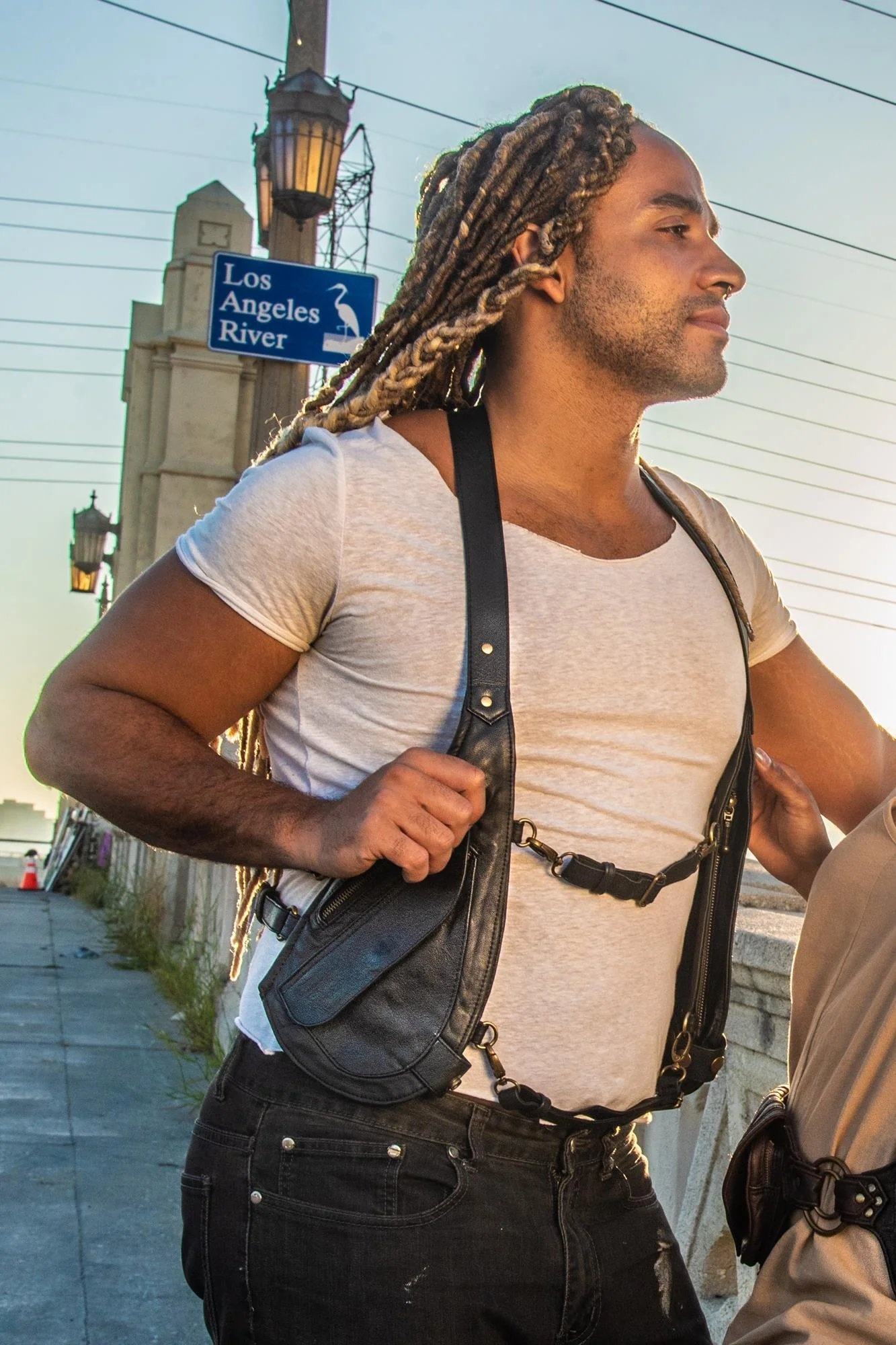 Hipstirr-Unisex Leather Neptune Holster Vest - Ceiba