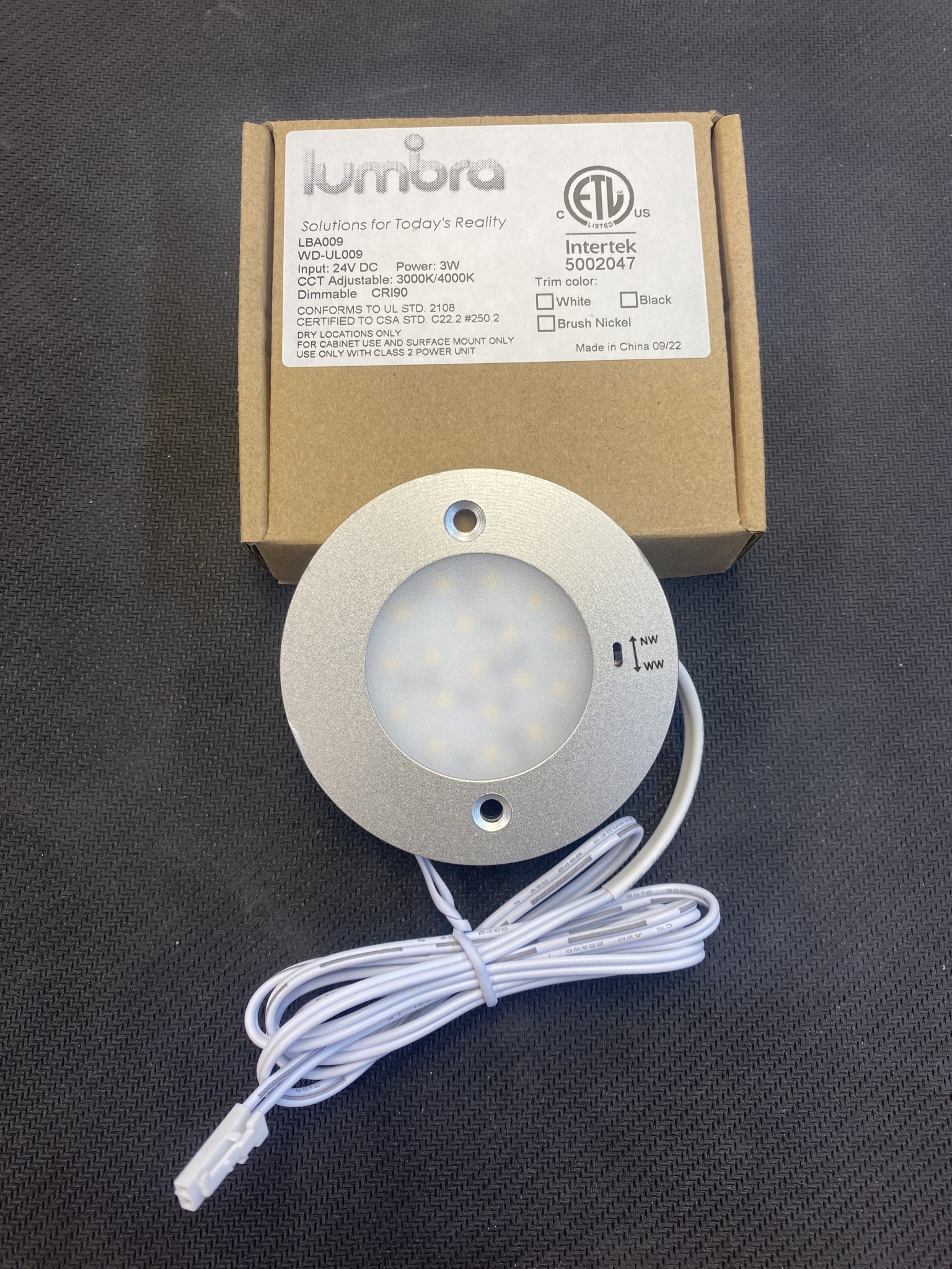 LBA009-CCT 24V TRIM CHANGEABLE CCT ADJUSTABLE DIP SWITCH FOR CCT SELECT ...