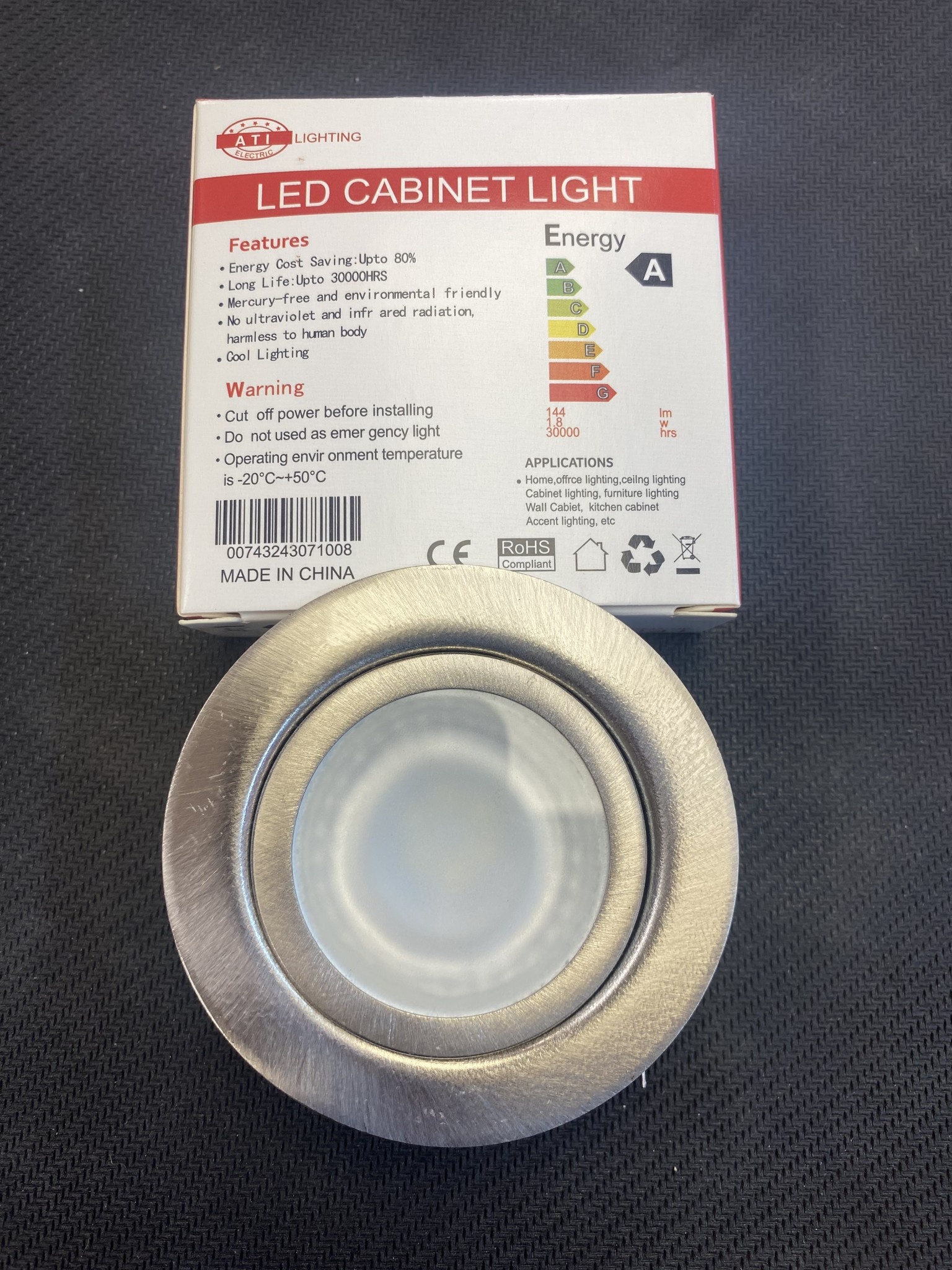 LAMP GABINETE LED 1.8W REDONDA 3" S/S / YPRB0108SS - Lumbra Inc