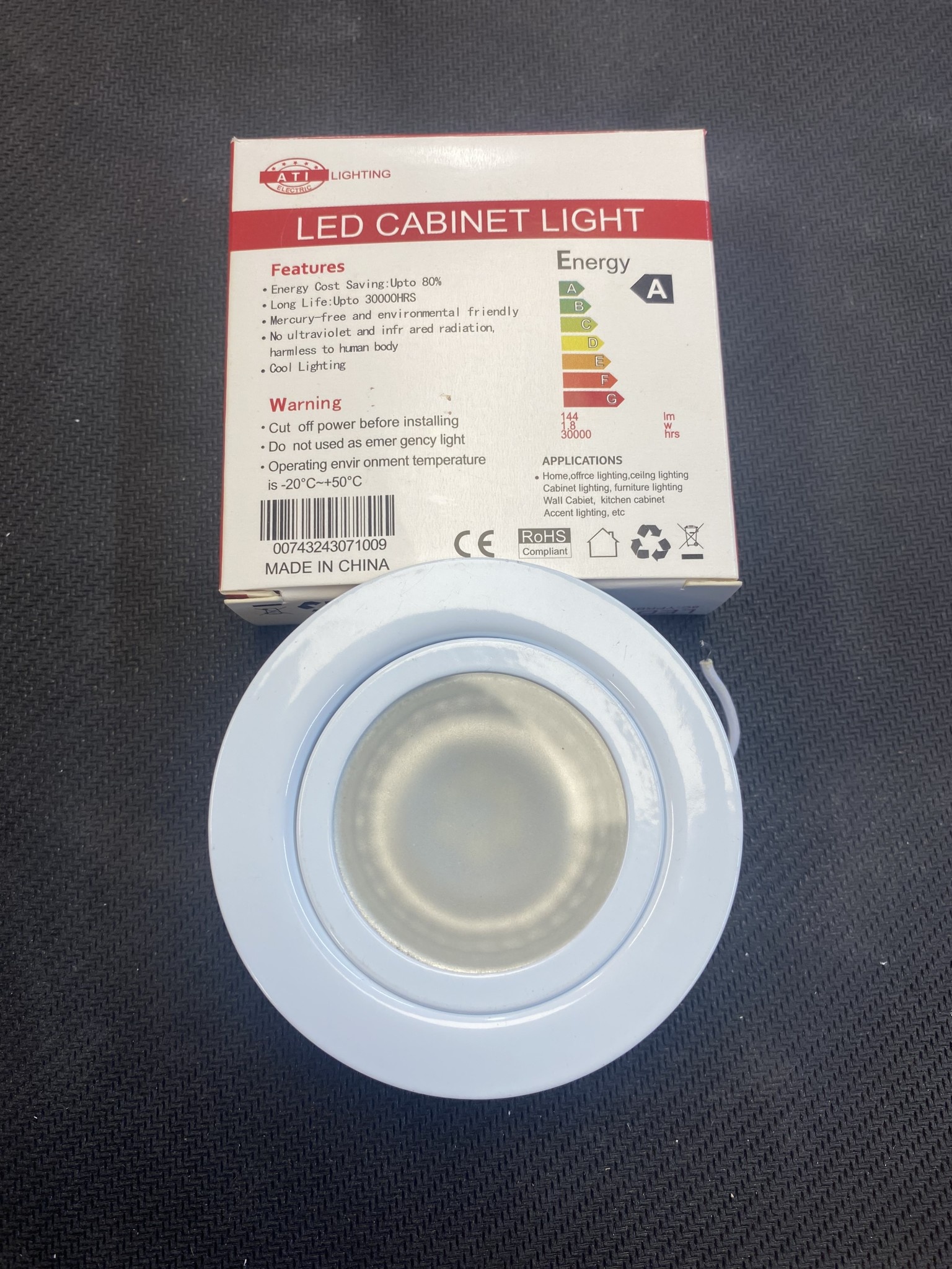 LAMP. GABINETE LED 1.8W REDONDA 3" BLANCA/ YPRB0108W - Lumbra Inc