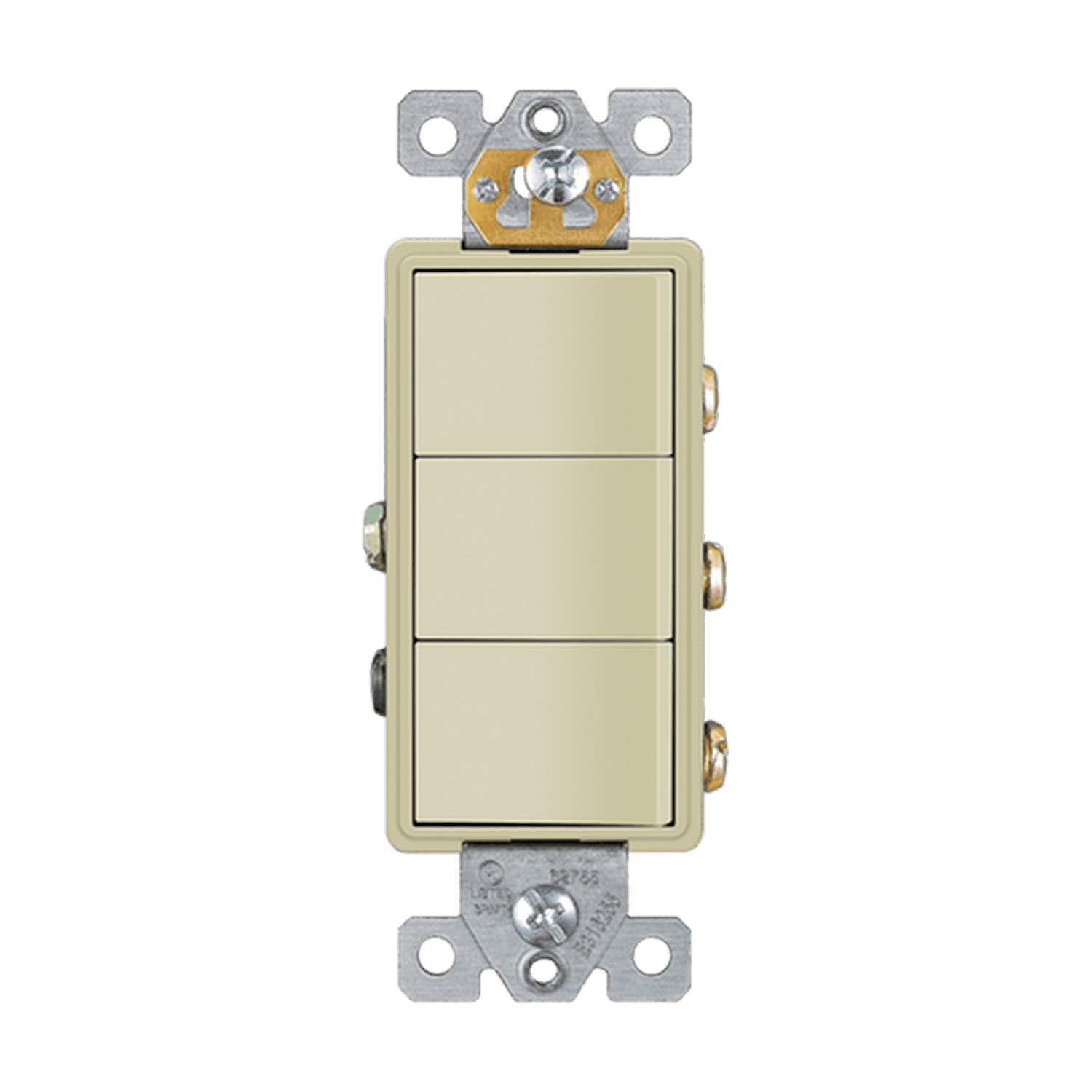 DECORATOR TRIPLE ROCKER SWITCHES COMMERCIAL 1 POLE (62755-I) - Lumbra Inc