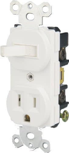 SWITCH & RECEPTACULO 15AMP 125V - WHITE GPRS-15A-B - Lumbra Inc