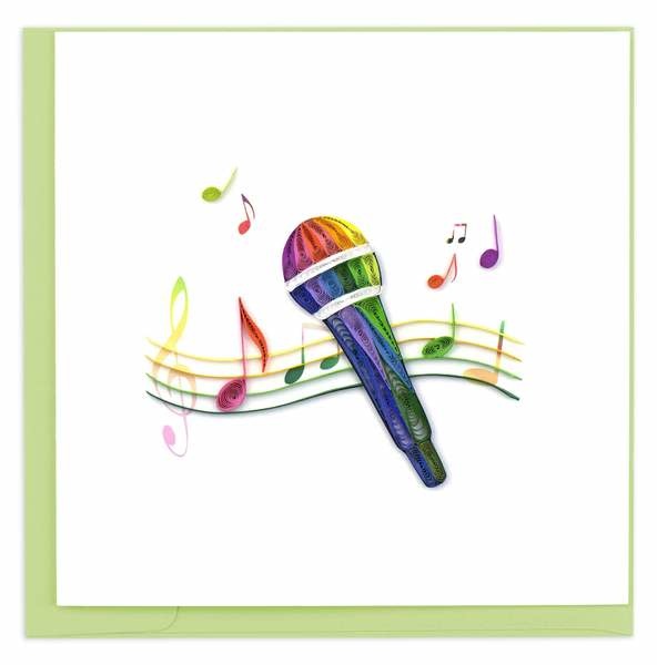 Quilled Microphone Greeting Card - Bunyaad