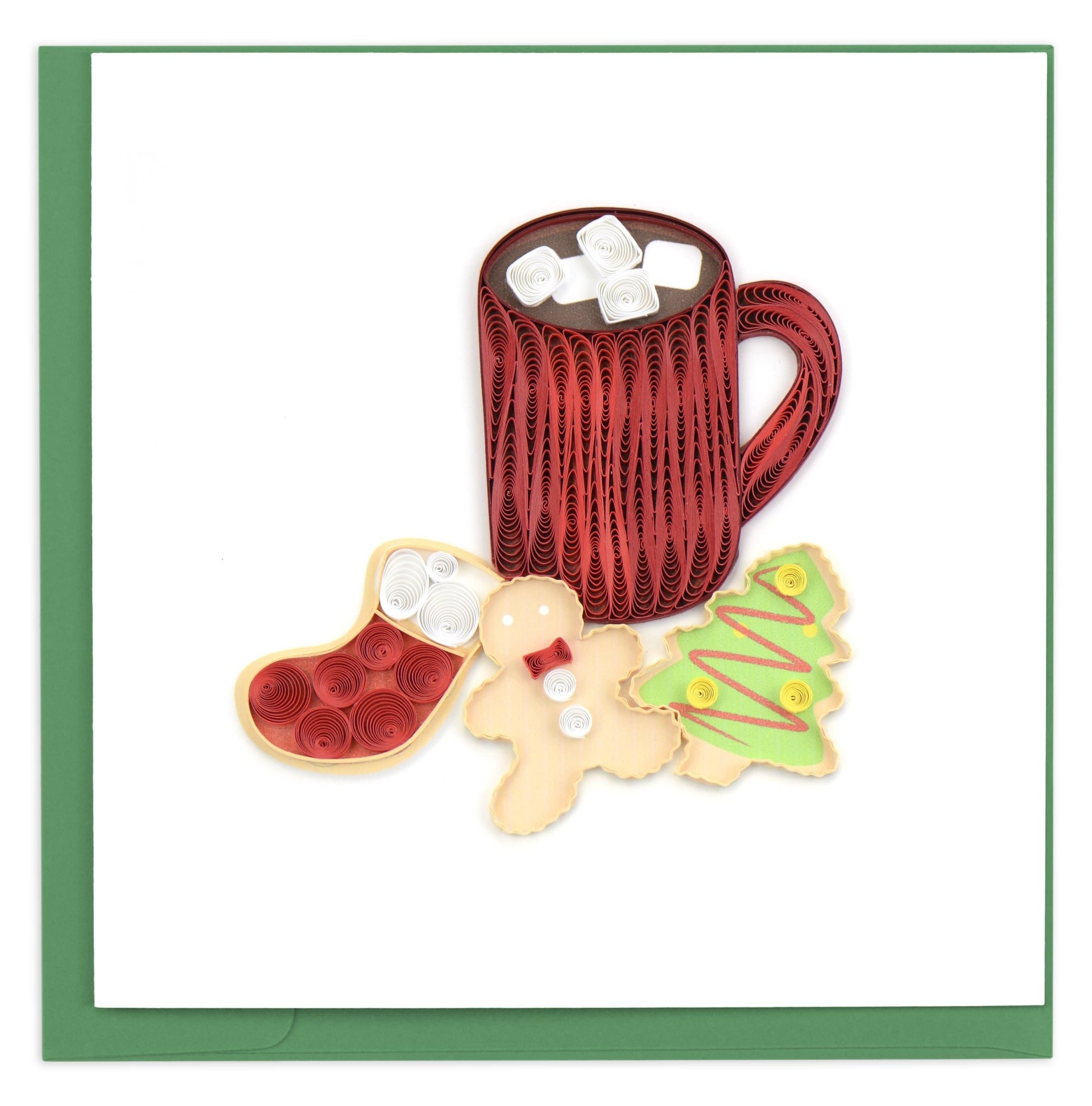 Quilled Christmas Cookies Greeting Card - Bunyaad