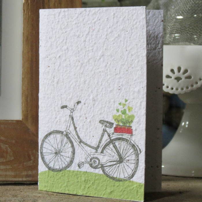 Growing Paper Greeting Card - Bicycle - Bunyaad