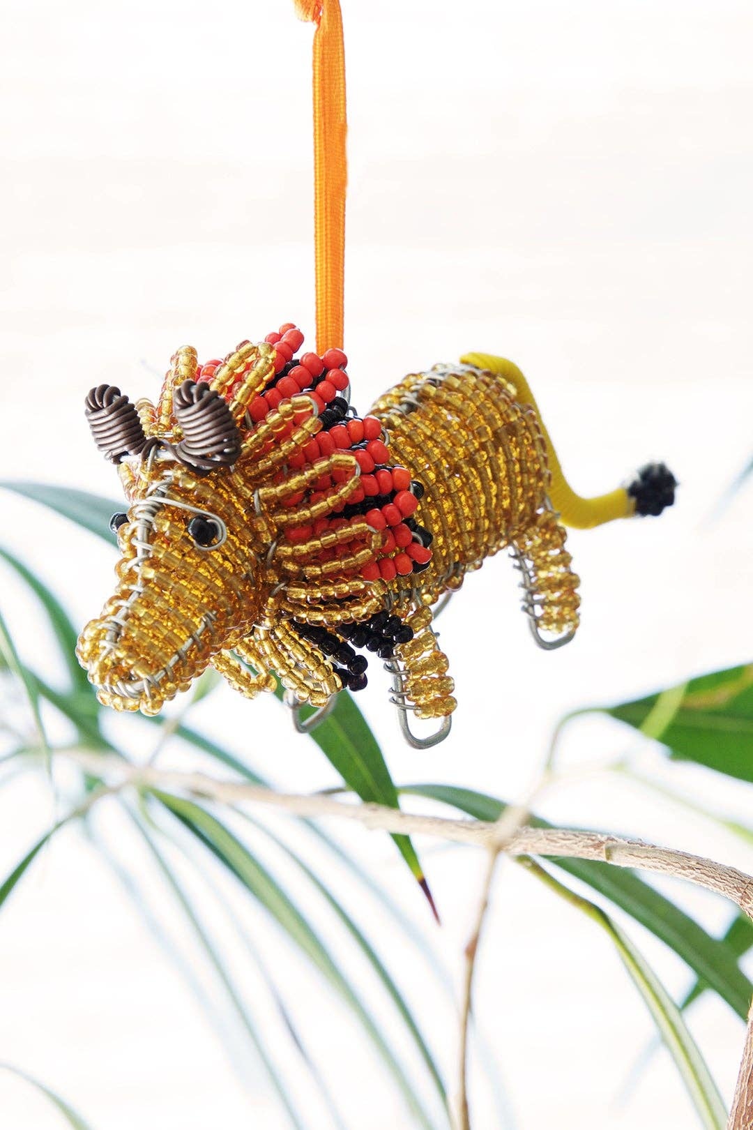 ZenZulu Hand Beaded Lion Ornament - Bunyaad