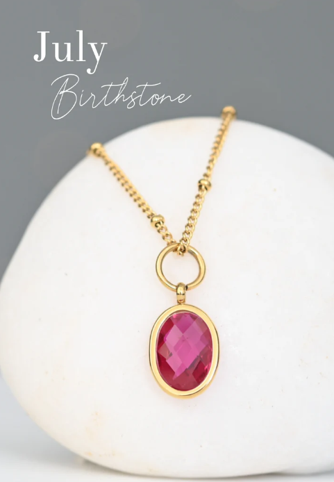 July Birthstone Necklace - Bunyaad