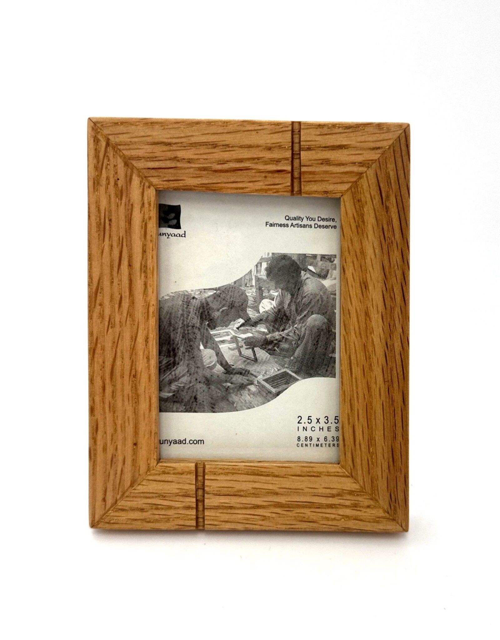 Natural Red Oak Striped Wood Frame - Gift Enclosure - Bunyaad