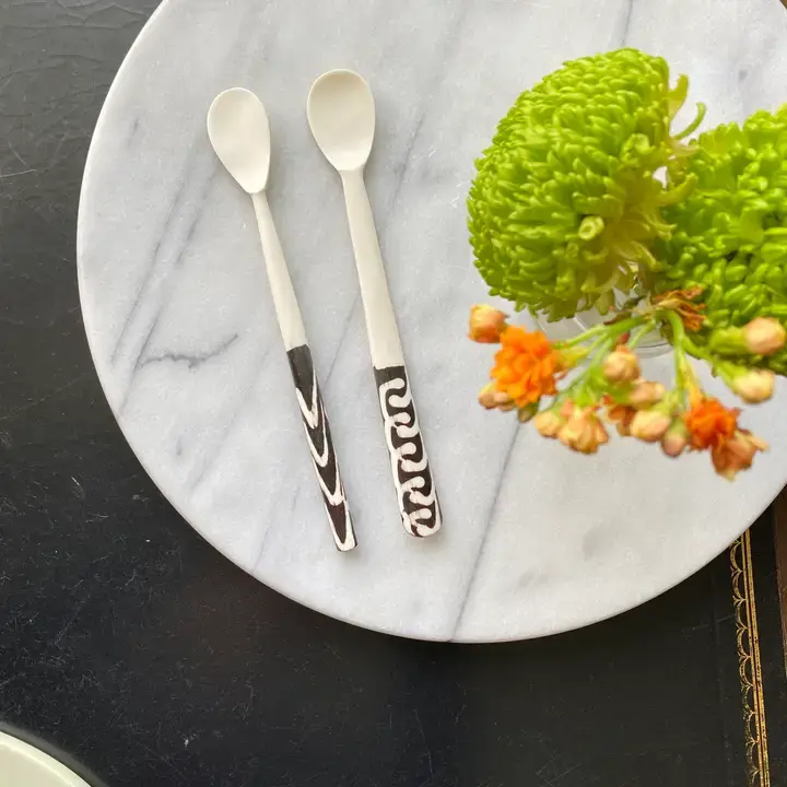 Long Batik Bone Appetizer Spoon - Bunyaad