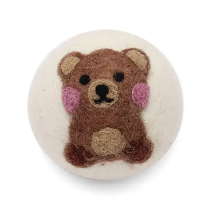 Teddy Bear Felt Dryer Ball - Bunyaad