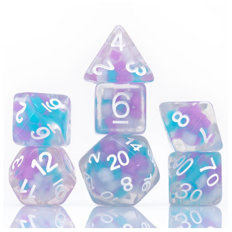 Sirius Dice - Polyhedral 7-Die Set - Candy Glowworm - Discount Games Inc