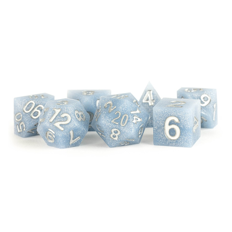 Metallic Dice Games - Polyhedral 7-Die Set - Sharp Edge Silicone Rubber ...