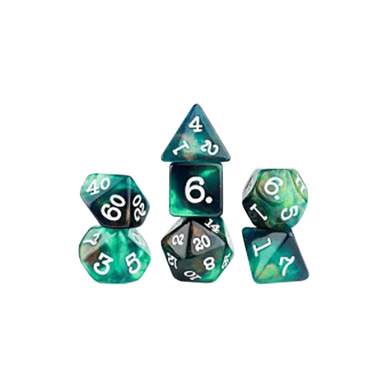 Sirius Dice - Polyhedral 7-Die Set - Seamoss - Discount Games Inc