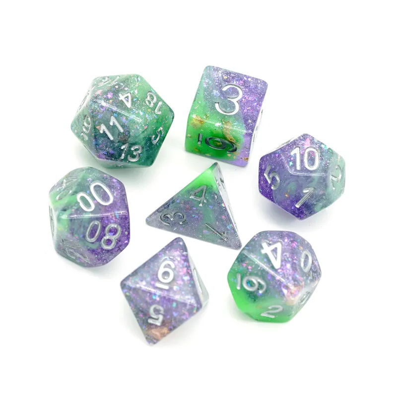 Gameopolis Dice - Polyhedral 7-Die Set - Seabed Treasure - Green ...