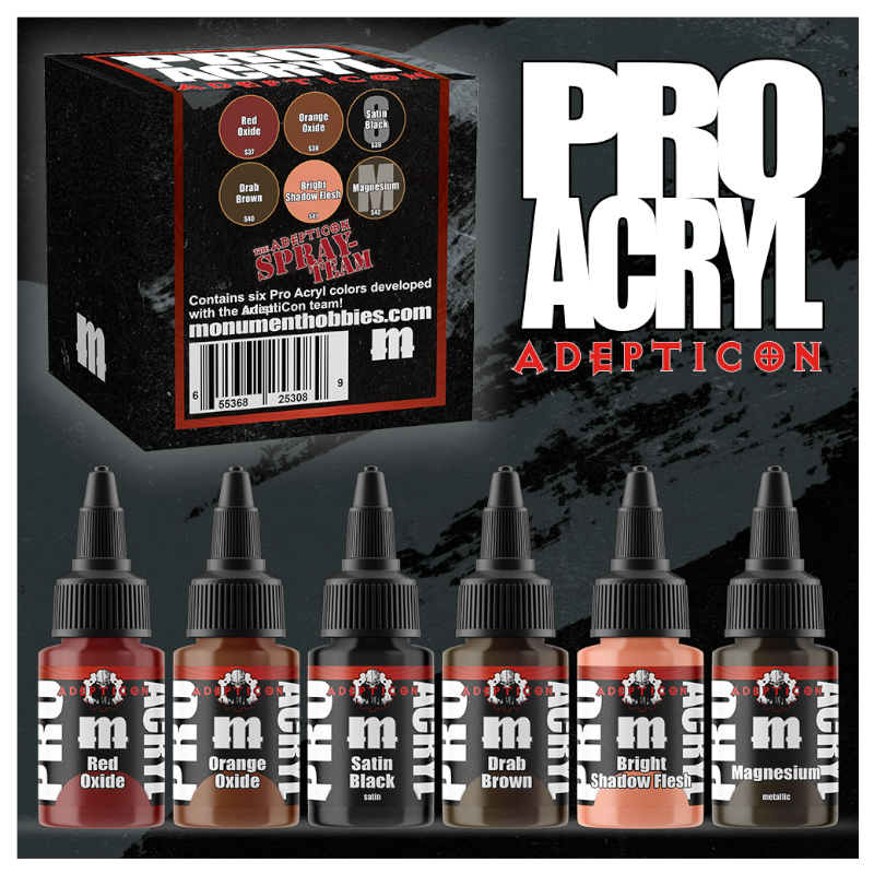 Monument Hobbies - Pro Acryl Paints - AdeptiCon Spray Team Set ...