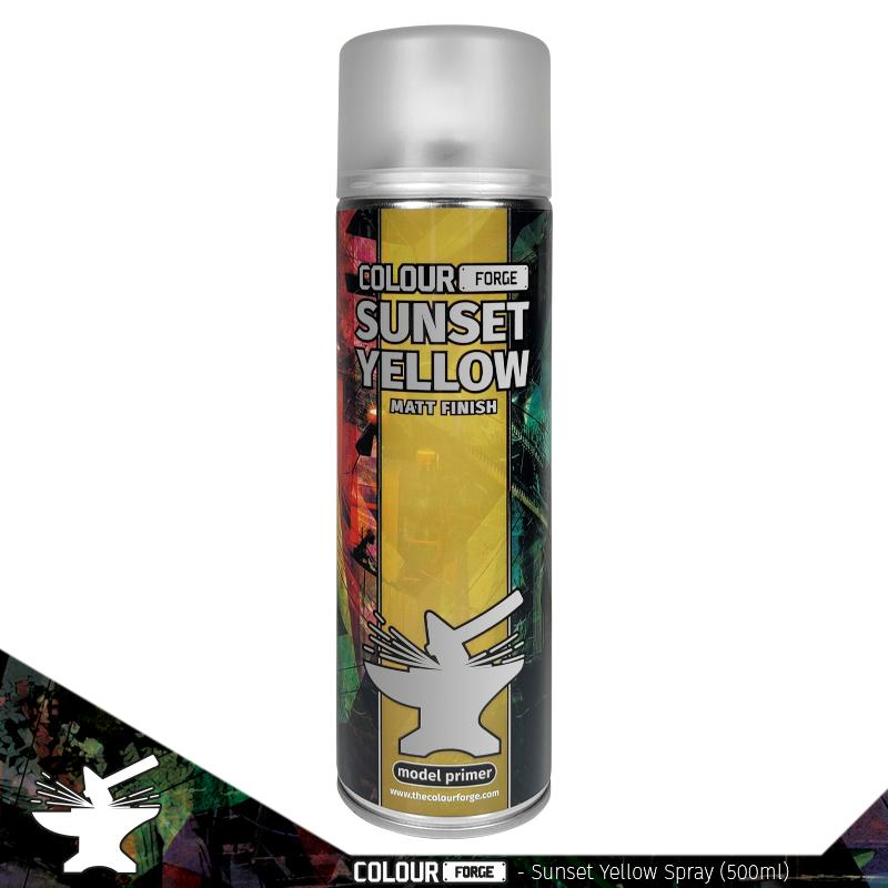 Colour Forge Spray Primer - Sunset Yellow (500 ml) - Discount Games Inc
