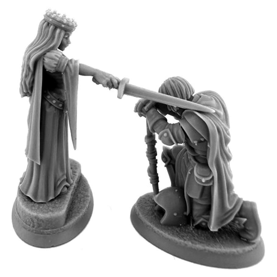 Reaper Miniatures - Dungeon Dwellers - The Oath Queen & Knight Vignette ...