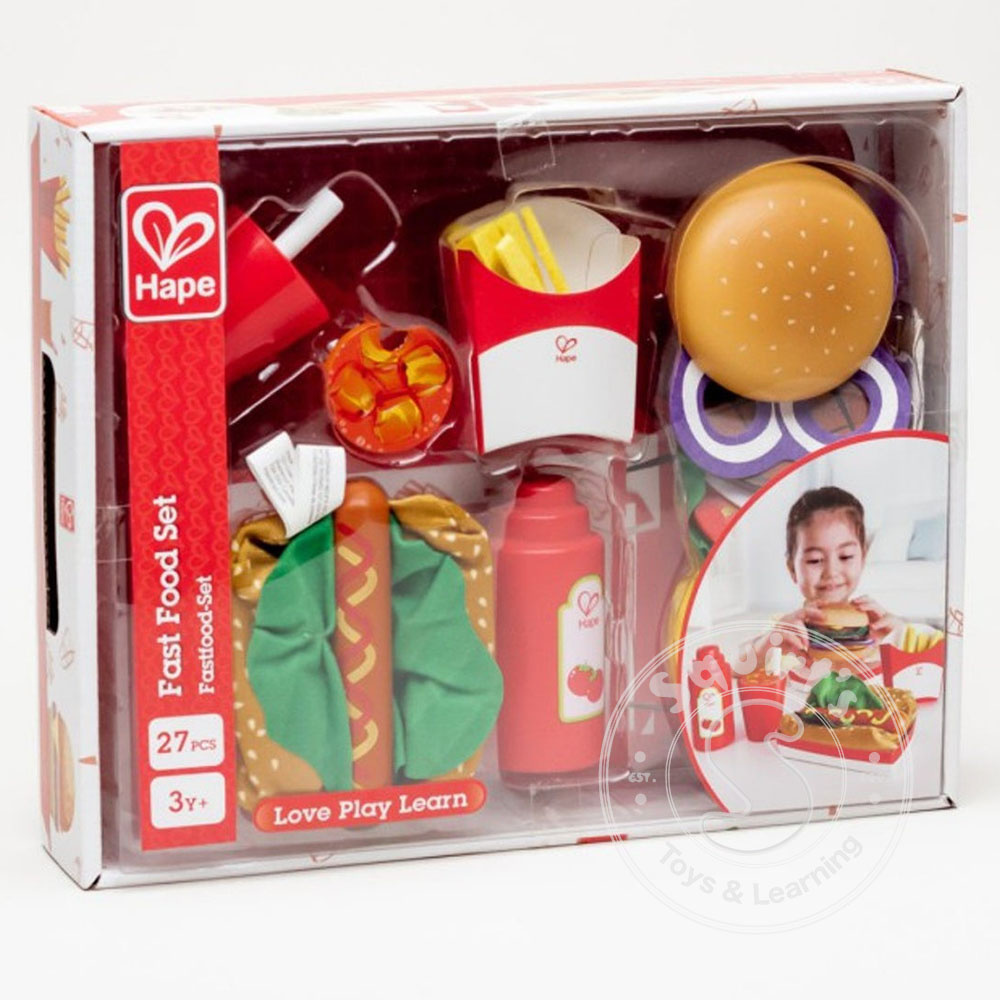 Hape Fast Food Set Playfood - Squirt's Toys & Learning Co