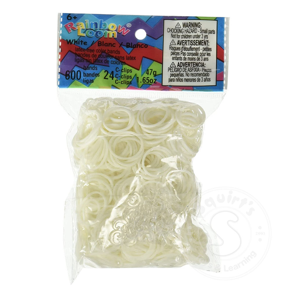 Rainbow Loom® Refill Bands - White - Squirt's Toys & Learning Co