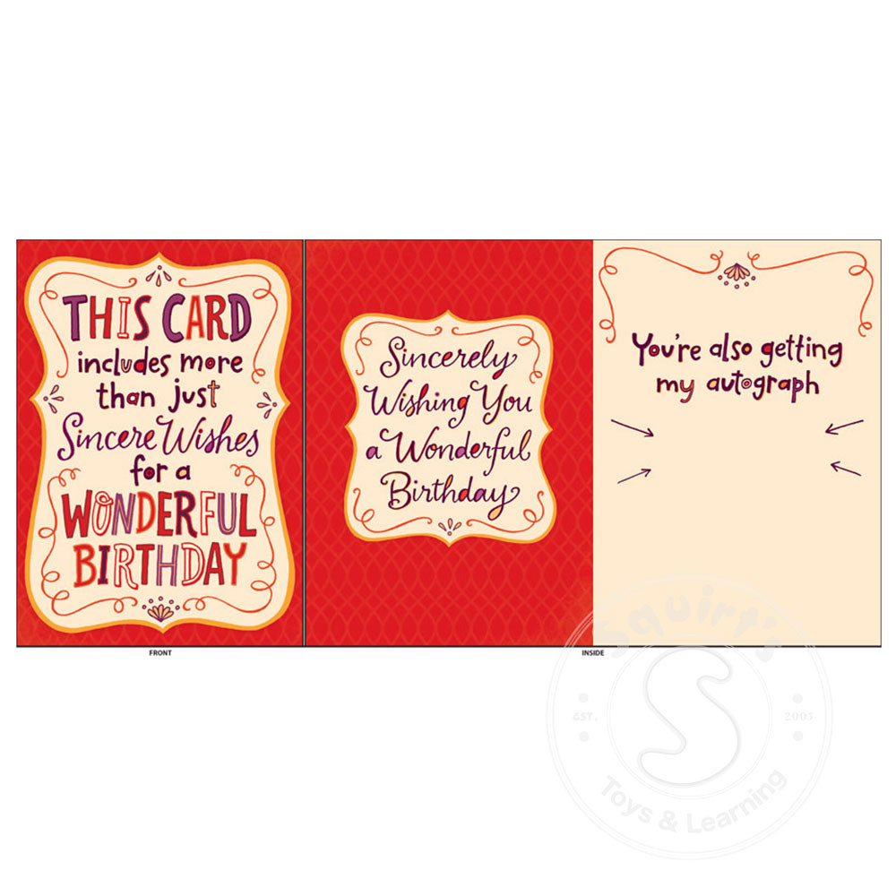 Autograph Birthday Card - Squirt's Toys & Learning Co