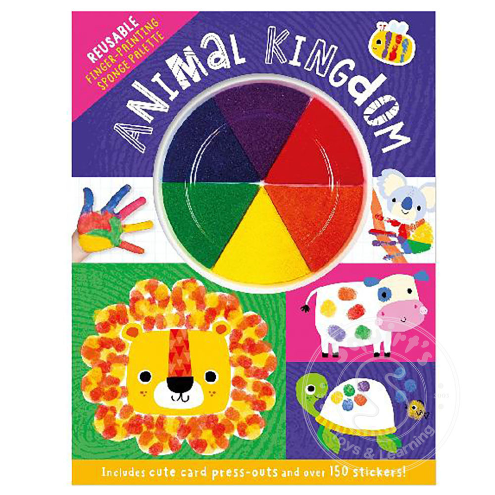 Animal Kingdom finger painting activity book - Squirt's Toys & Learning Co