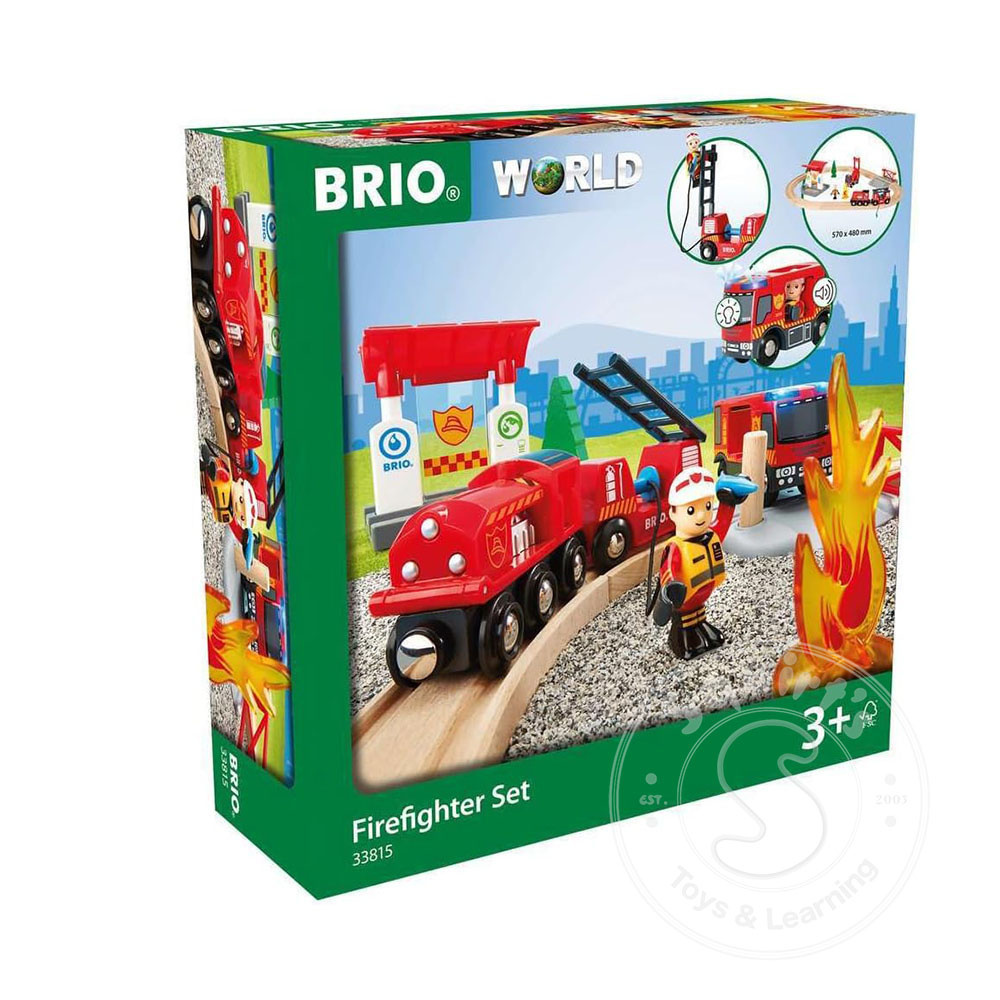 Brio Rescue Firefighter Set - Squirt's Toys & Learning Co