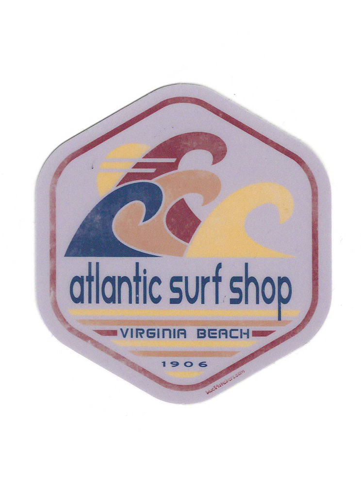 Atlantic Surf Tidal Curl Sticker - Atlantic Surf Shop