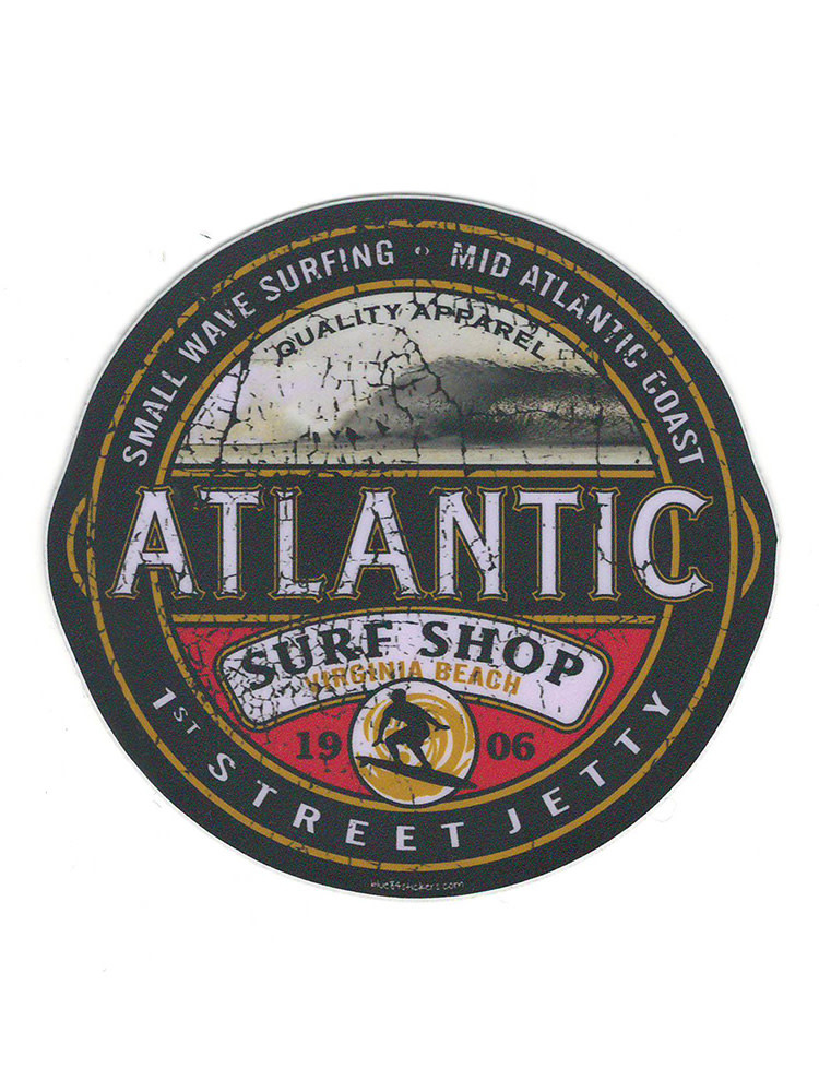 Atlantic Surf Jetty Sticker - Atlantic Surf Shop