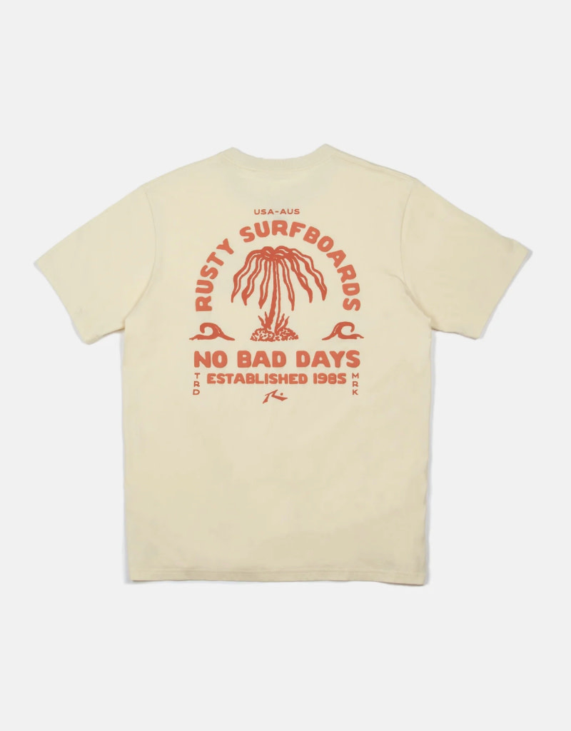 Rusty Apparition Island Short Sleeve Tee Ecru - Atlantic Surf Shop